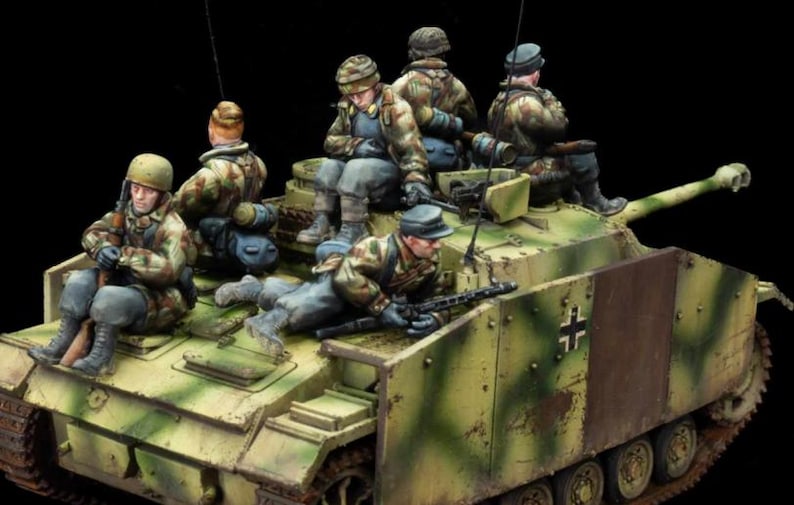 28mm WW2 German Paratrooper Tank Rider Team - Etsy