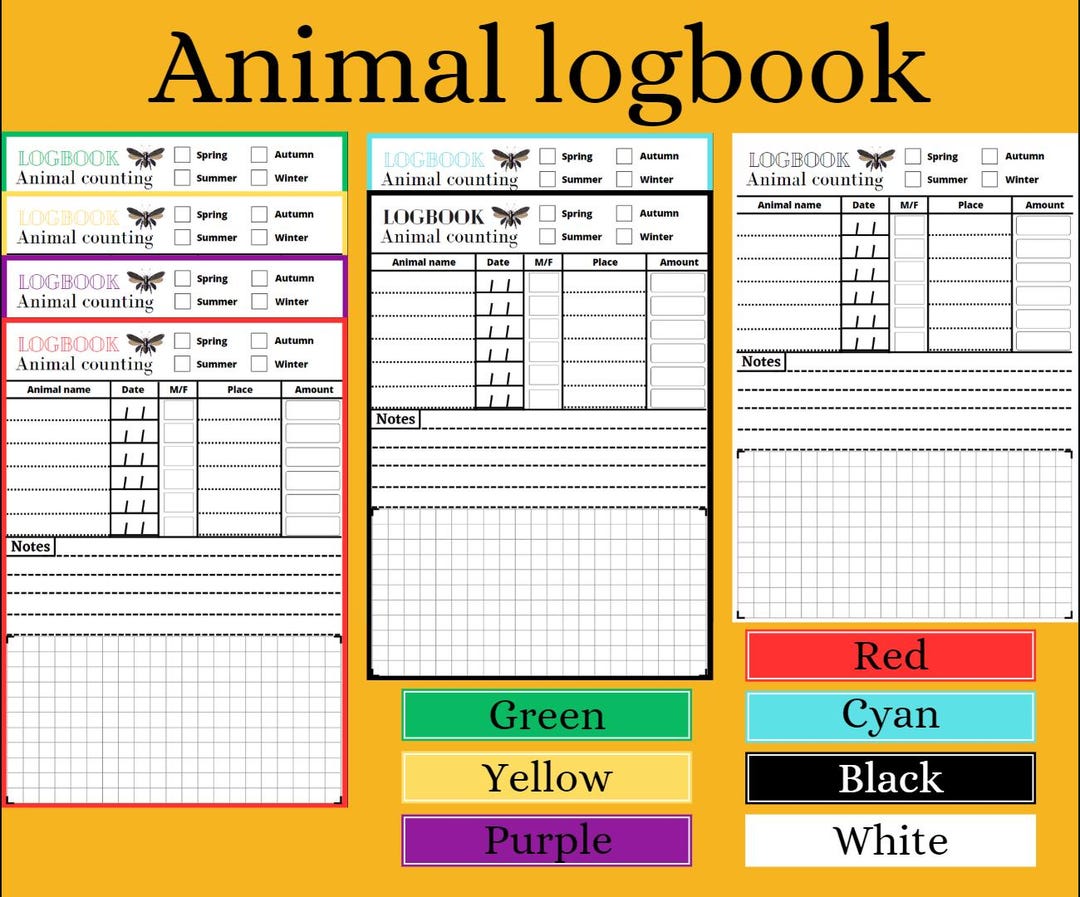 Printable Animal Tracker | Digital Download - Etsy