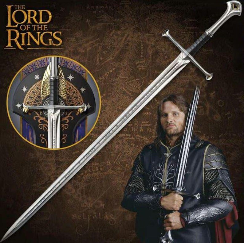 Anduril Narsil Replica Sword – Lord of the Rings Inspired Decorative ...