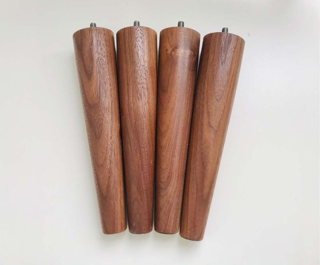 Set of 4-6 Mid Century Modern Custom Furniture Legs/solid Walnut Wood ...