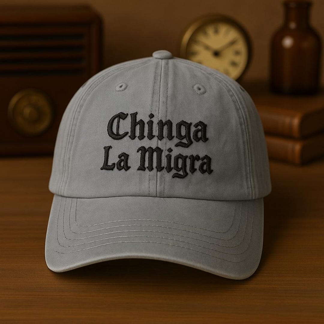Embroidered Chinga La Migra Washed Cap, Abolish Ice Political Hat ...