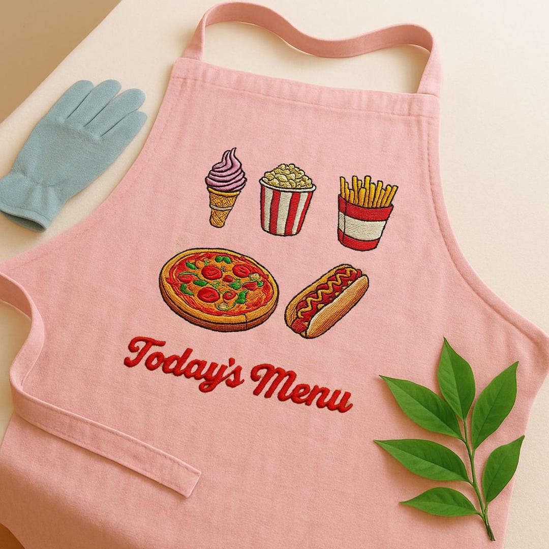 Personalized Embroidered Fast Food Kitchen Apron, Gift for Girls ...