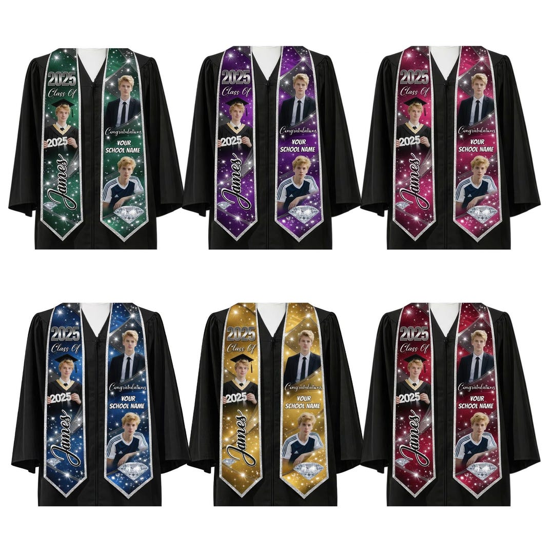 Customized Congratulations Sash With Photo Name School, Personalized ...
