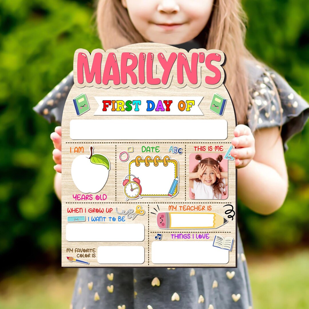 Custom First and Last Day School Sign, Back to School Sign ...