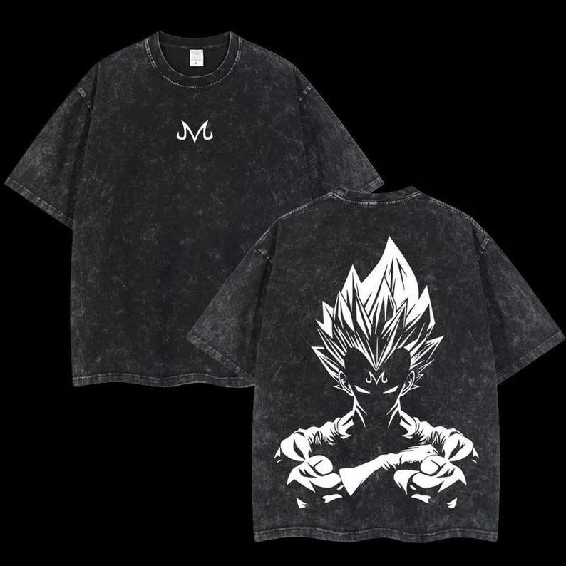 Majin Vegeta Limited Edition High Quality Cotton T-shirts Acid Wash ...