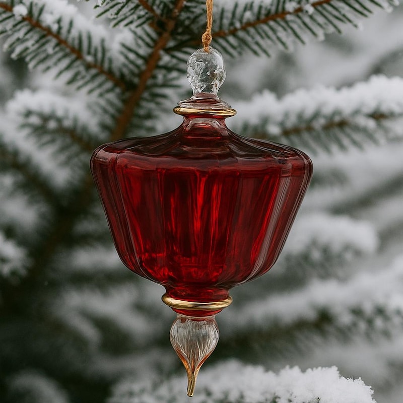 Gold Handblown Ornament - Etsy UK