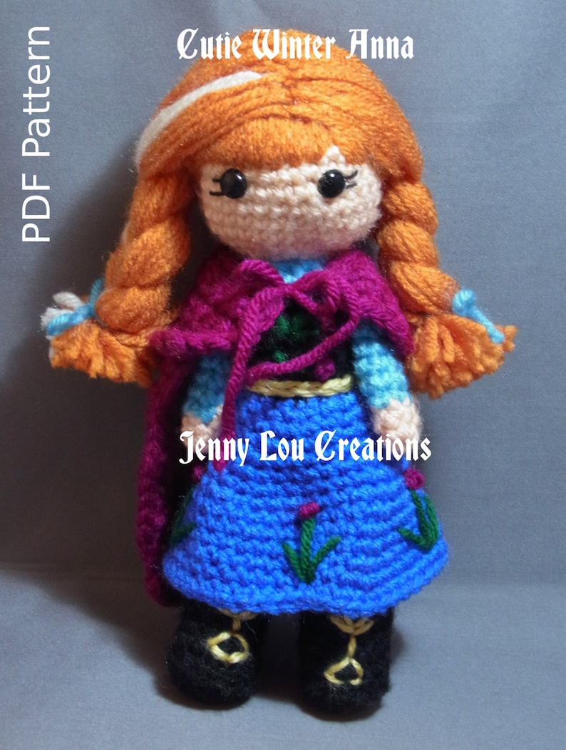 PDF Pattern Cutie Winter Anna Inspired by Frozen Crochet Amigurumi Doll ...