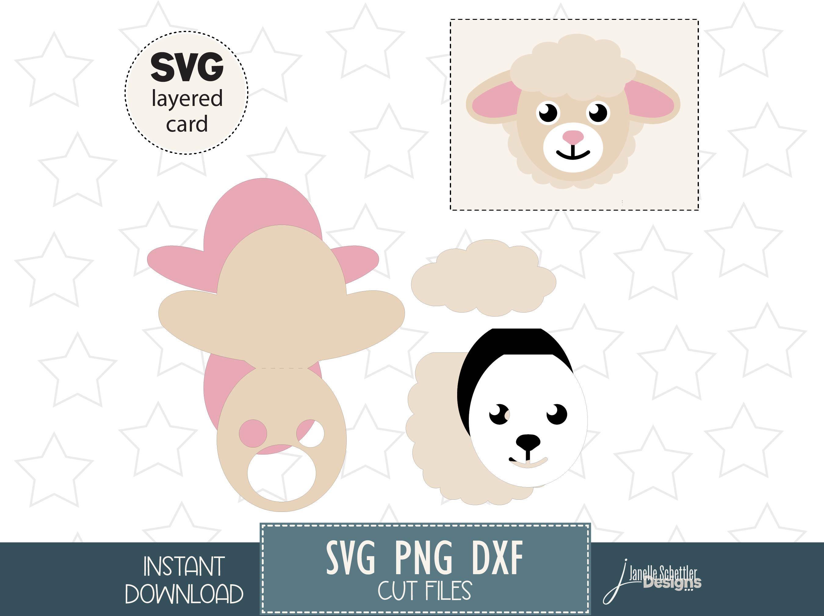 Sheep Layered SVG Greeting Card. Sheep SVG. Layered SVG. Lamb. Sheep ...