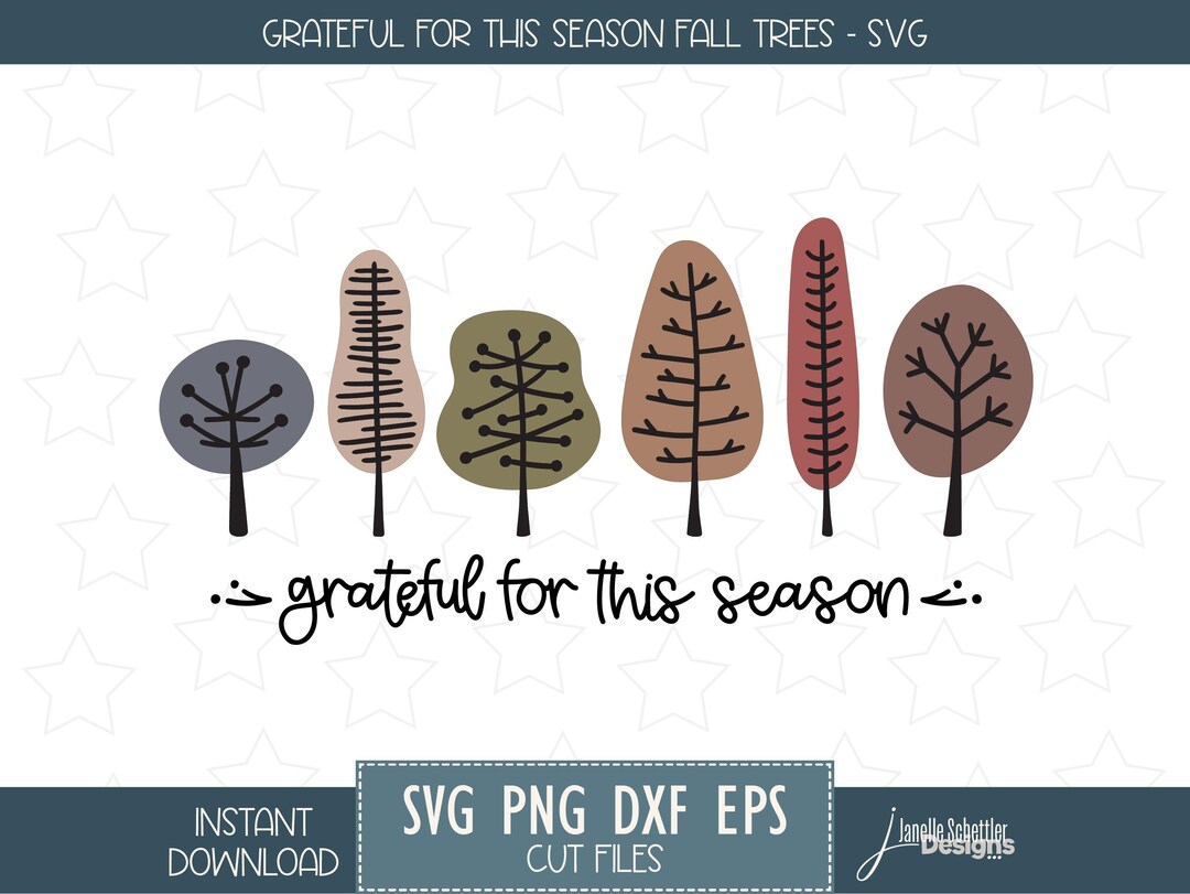 Fall Trees SVG: Rustic Autumn Cutting File for Cricut, Silhouette ...