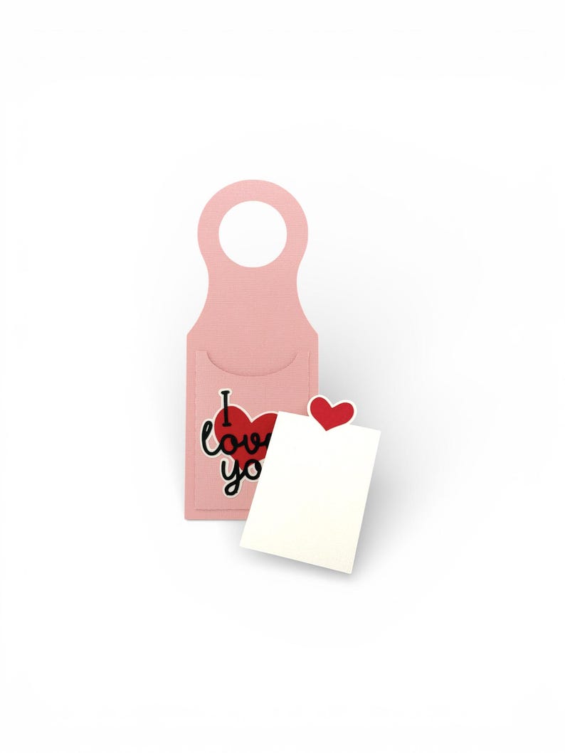 Valentine Wine Bottle Tag SVG, Love You Card Bottle Tag, Layered Cricut ...