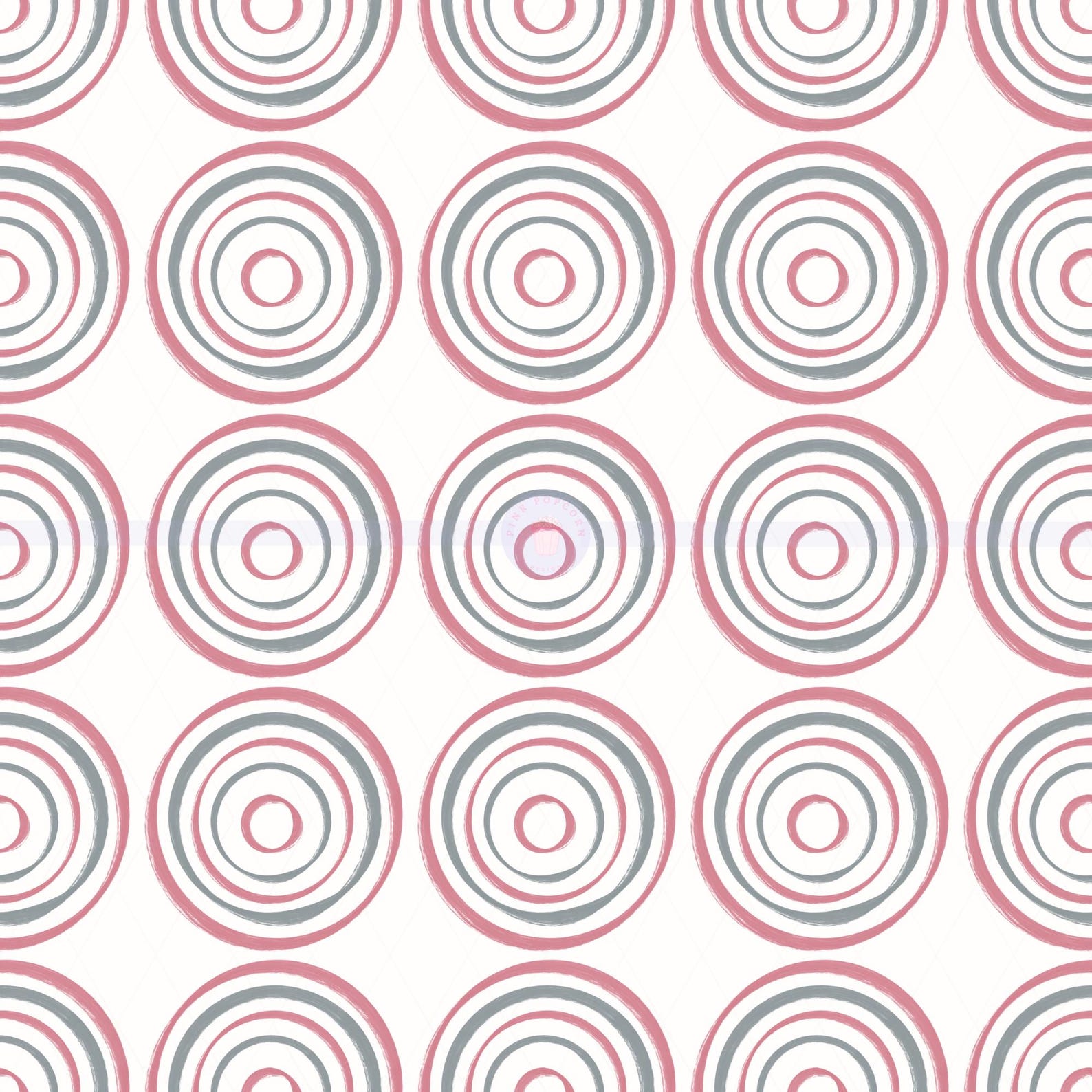 Concentric Circles Seamless Pattern 300 DPI PNG Instant Download ...