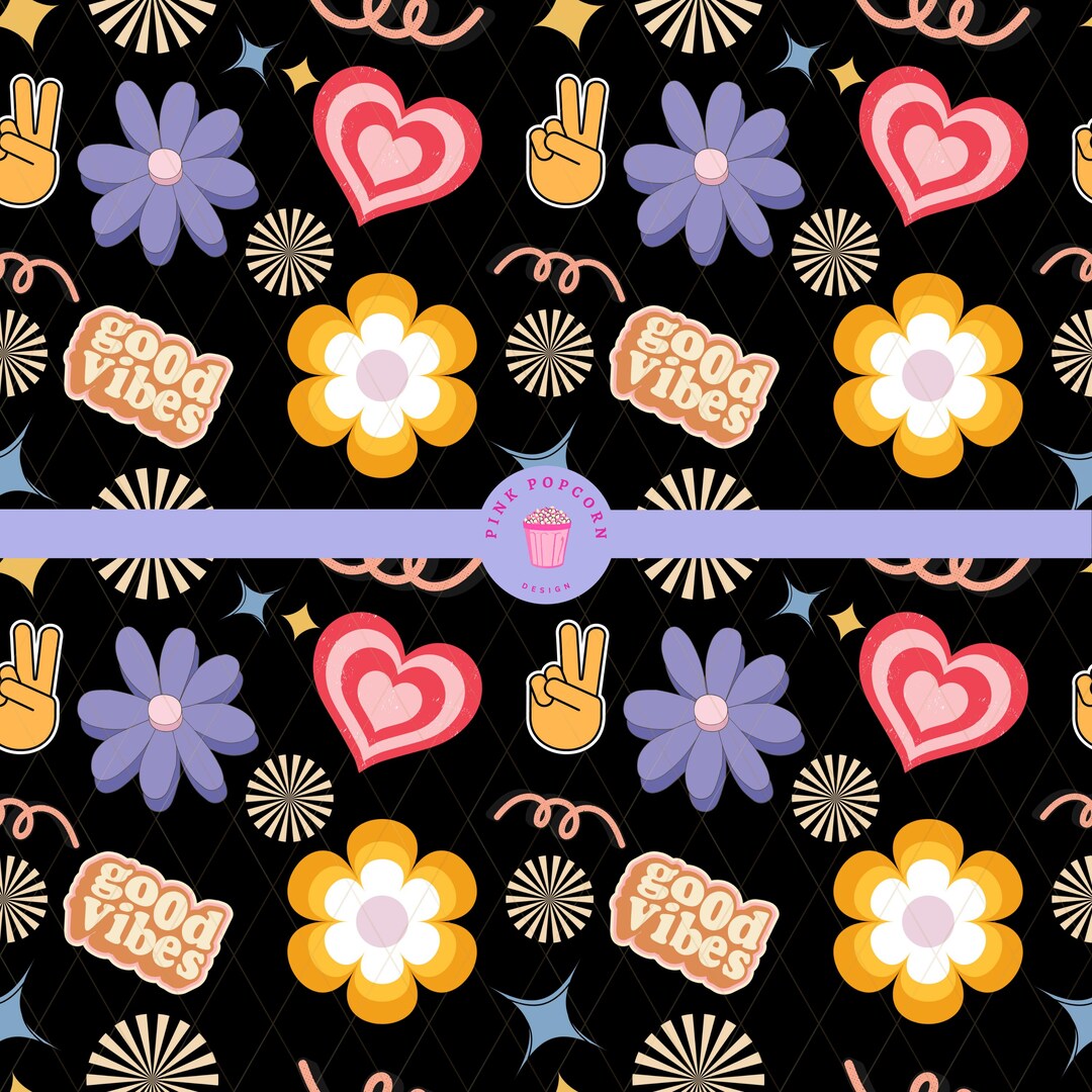 Retro Images Seamless Pattern 300 DPI Png Instant Download Digital for ...