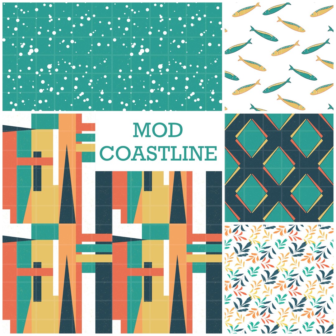 Mod Coastline Seamless Patterns for Men - Digital Download 300 DPI PNG ...