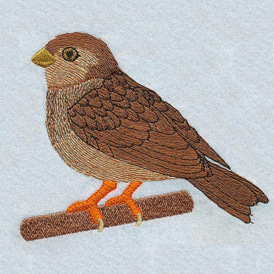 Realistic Sparrow Embroidery Patch File – Digital Instant Download for ...