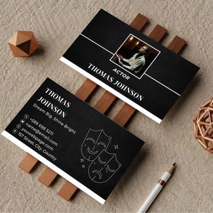 Actor Business Card: Editable Canva Template (digital) - Etsy