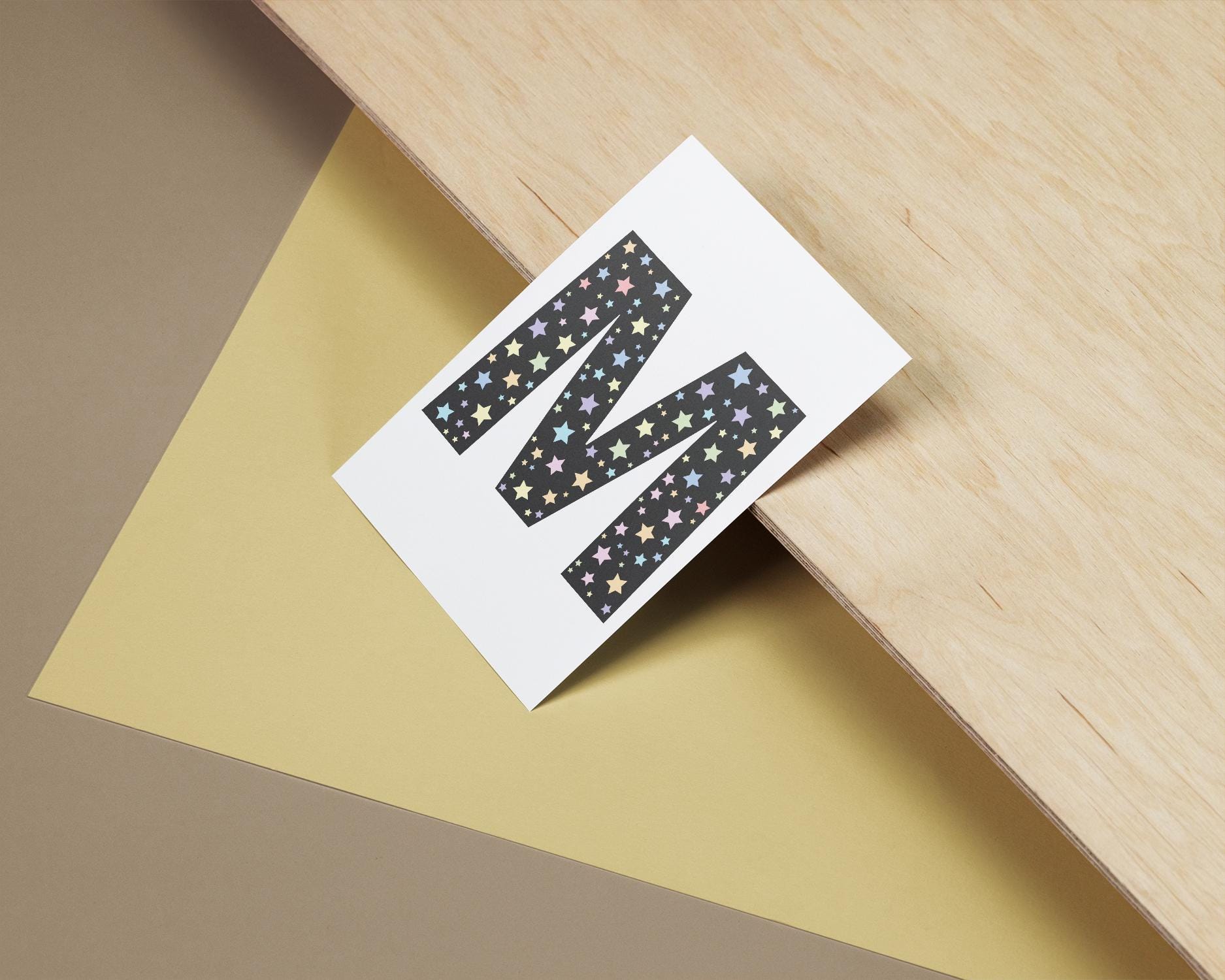 Pastel Rainbow Alphabet Clipart: Star Digital Letters (SVG, Printable ...