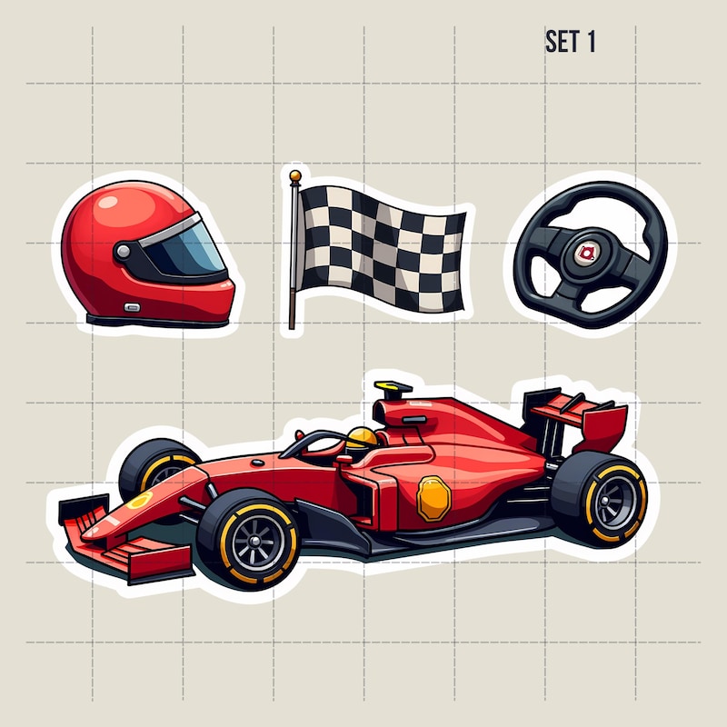 Formula 1 Sticker Sheets - Etsy UK