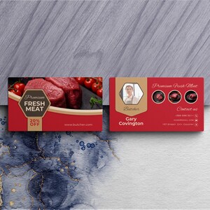 Butcher Business Card Template | Customizable Design, Professional Look ...