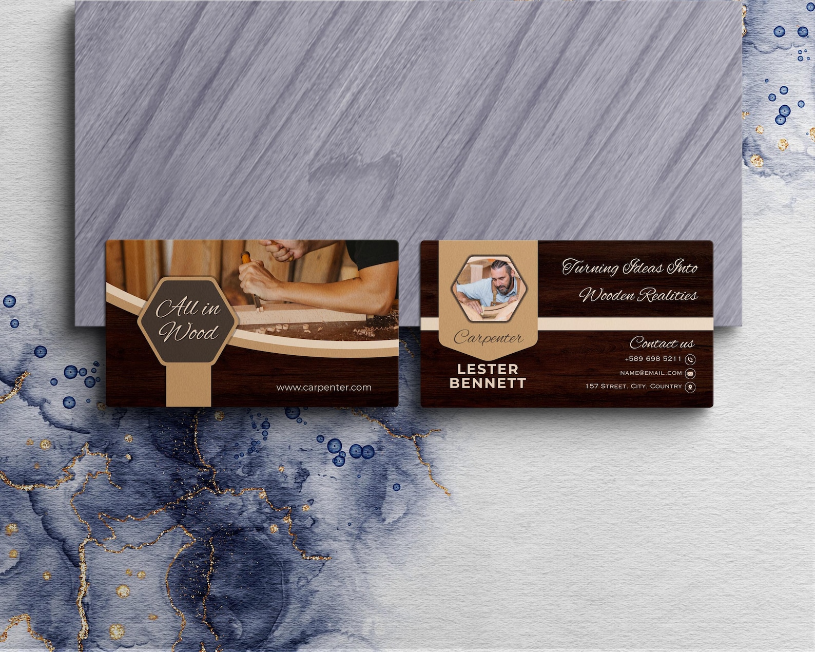 Carpenter Business Card Template | Professional Design, Customizable ...