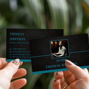 Actor Business Card: Editable Canva Template (digital) - Etsy