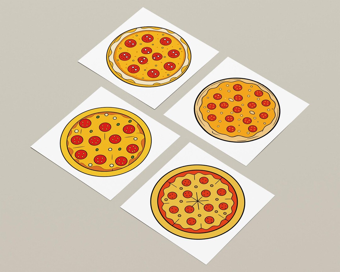 16 Pizza Clip Art SVG Files, Transparent Background (digital Download ...
