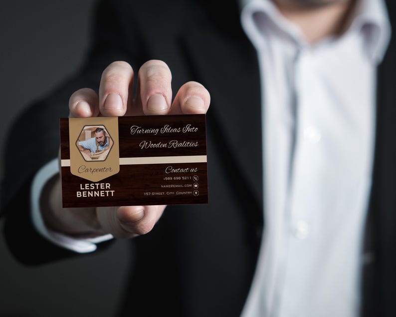 Carpenter Business Card Template | Professional Design, Customizable ...