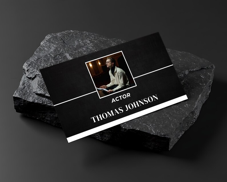 Actor Business Card: Editable Canva Template (digital) - Etsy