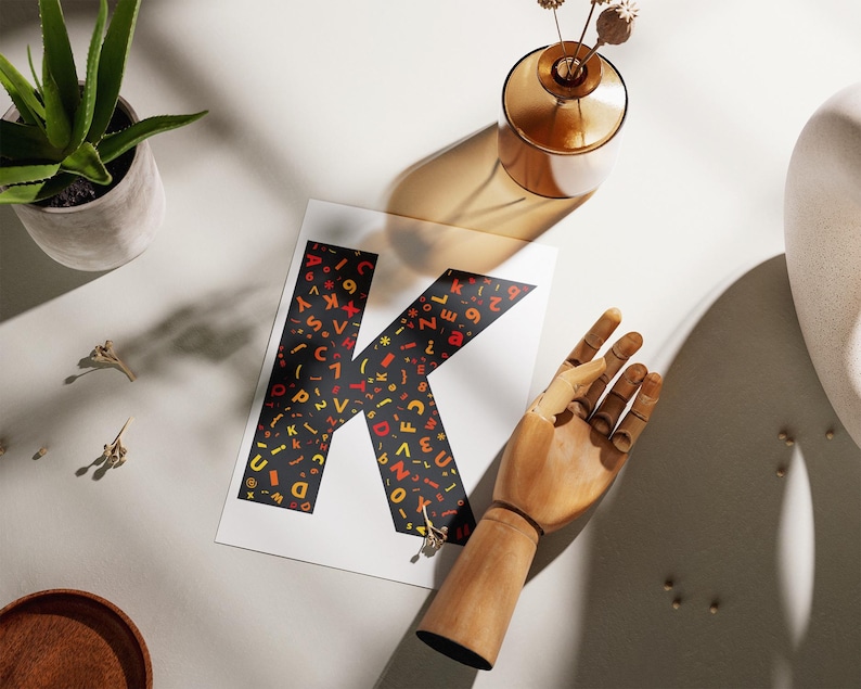 Digital Alphabet Clipart: Modern Lettering Art, SVG Letters (instant ...