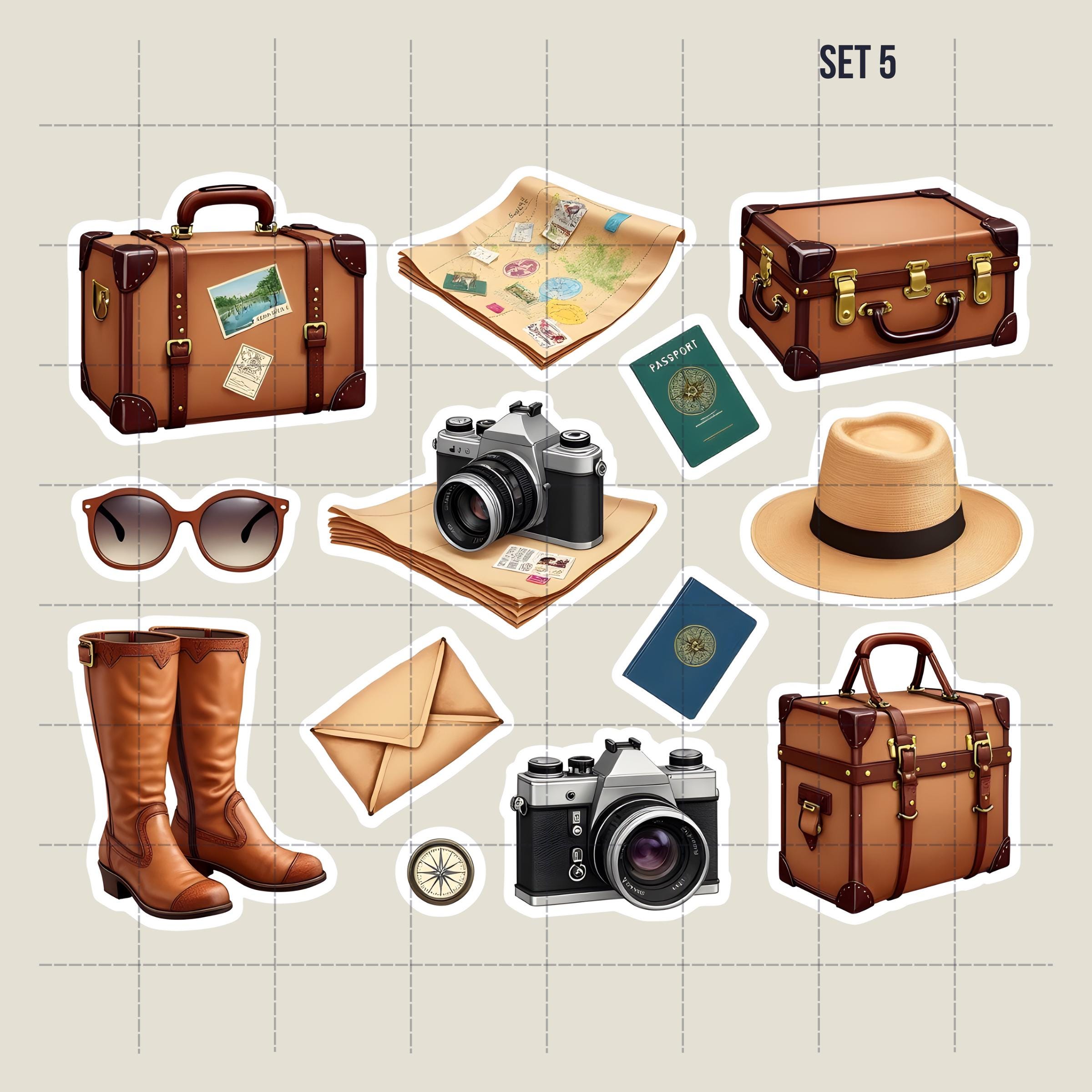 Travel Clip Art Stickers: PNG Planner Graphics (digital Download) - Etsy