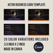 Actor Business Card: Editable Canva Template (digital) - Etsy