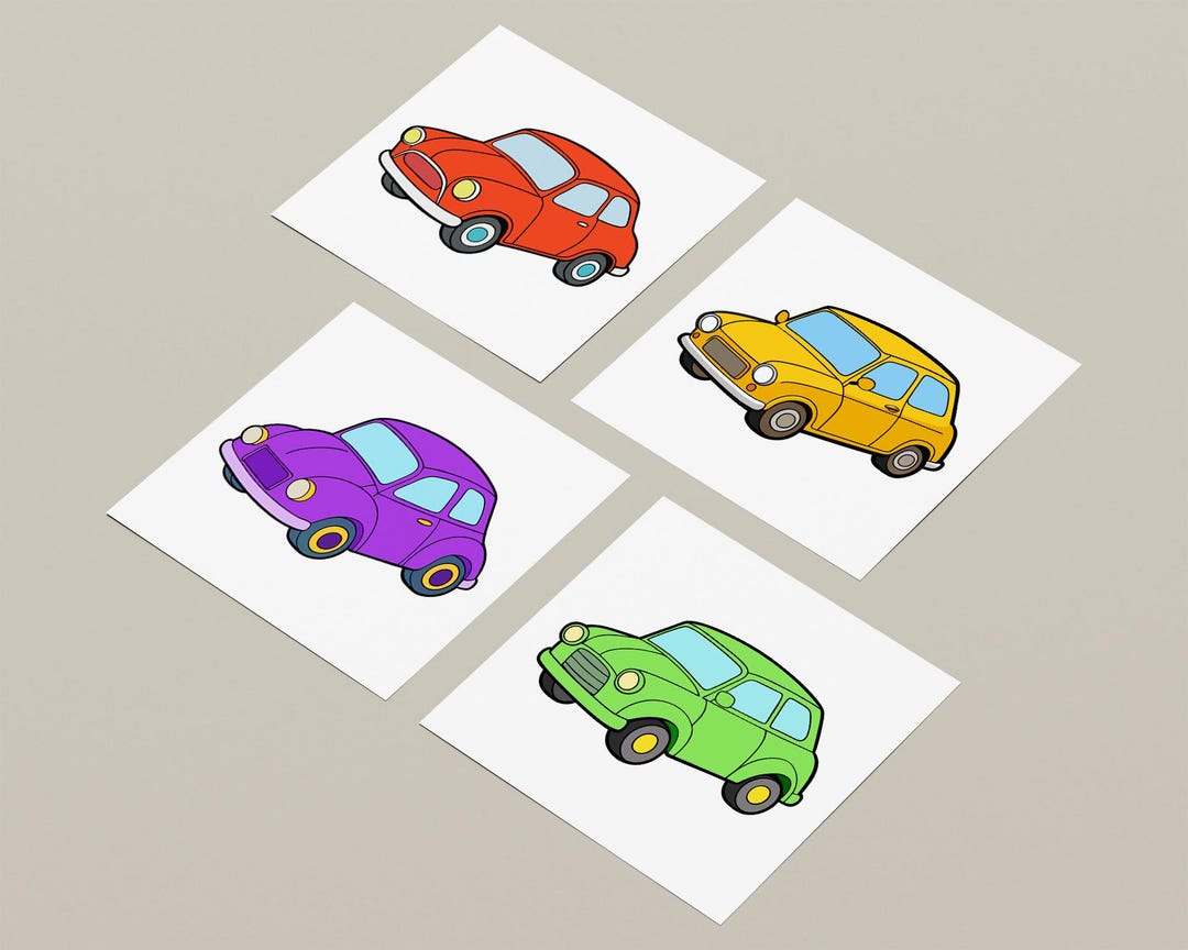 16 Cute Car Clip Art SVG Files, Cliparts for Invitations, Stickers ...
