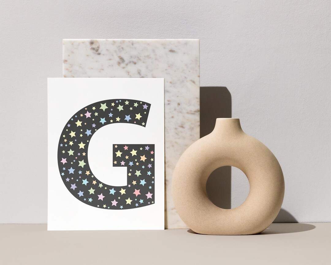 Pastel Rainbow Alphabet Clipart: Star Digital Letters (SVG, Printable ...