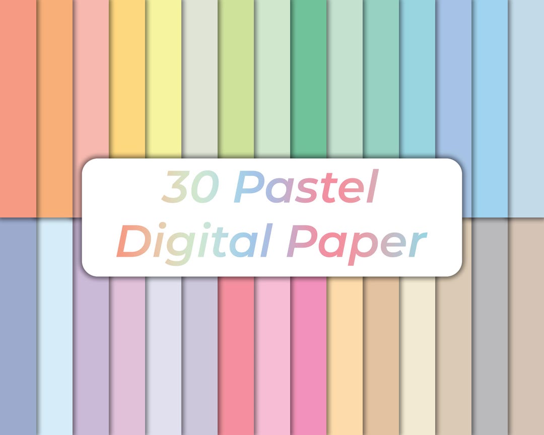 Pastel Digital Paper | Plain Digital Paper | Easter Digital Paper ...