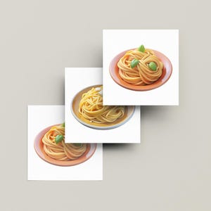 9 Spaghetti 3D Clip Art PNG Files, Cliparts for Invitations, Stickers ...