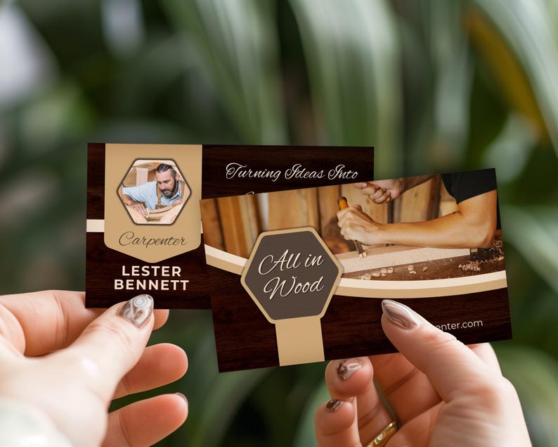 Carpenter Business Card Template | Professional Design, Customizable ...