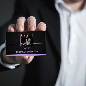 Actor Business Card: Editable Canva Template (digital) - Etsy