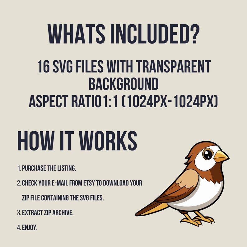 Sparrow Clip Art, SVG Files for Crafts (digital Download - Etsy