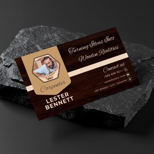 Carpenter Business Card Template | Professional Design, Customizable ...