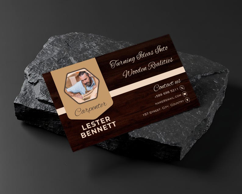Carpenter Business Card Template | Professional Design, Customizable ...