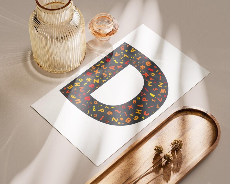 Digital Alphabet Clipart: Modern Lettering Art, SVG Letters (instant ...