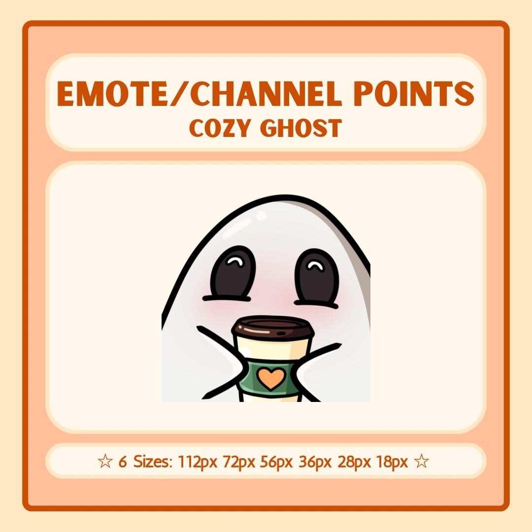 Cozy Ghost Channel Point Icon for Twitch: Autumn or Halloween Stream ...