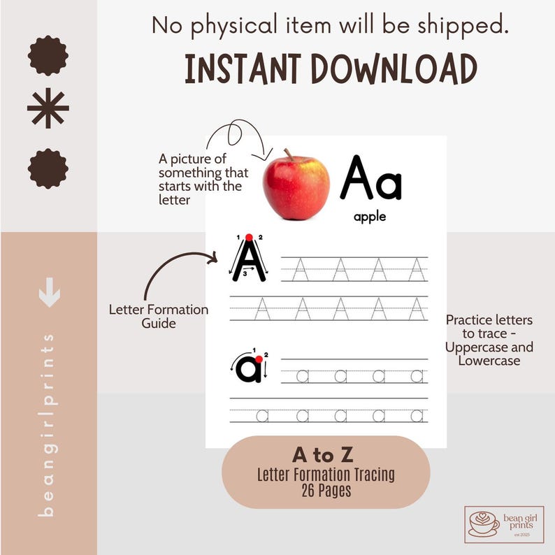 ABC Letter Tracing Worksheets, ABC Alphabet, Preschool & Toddler ...