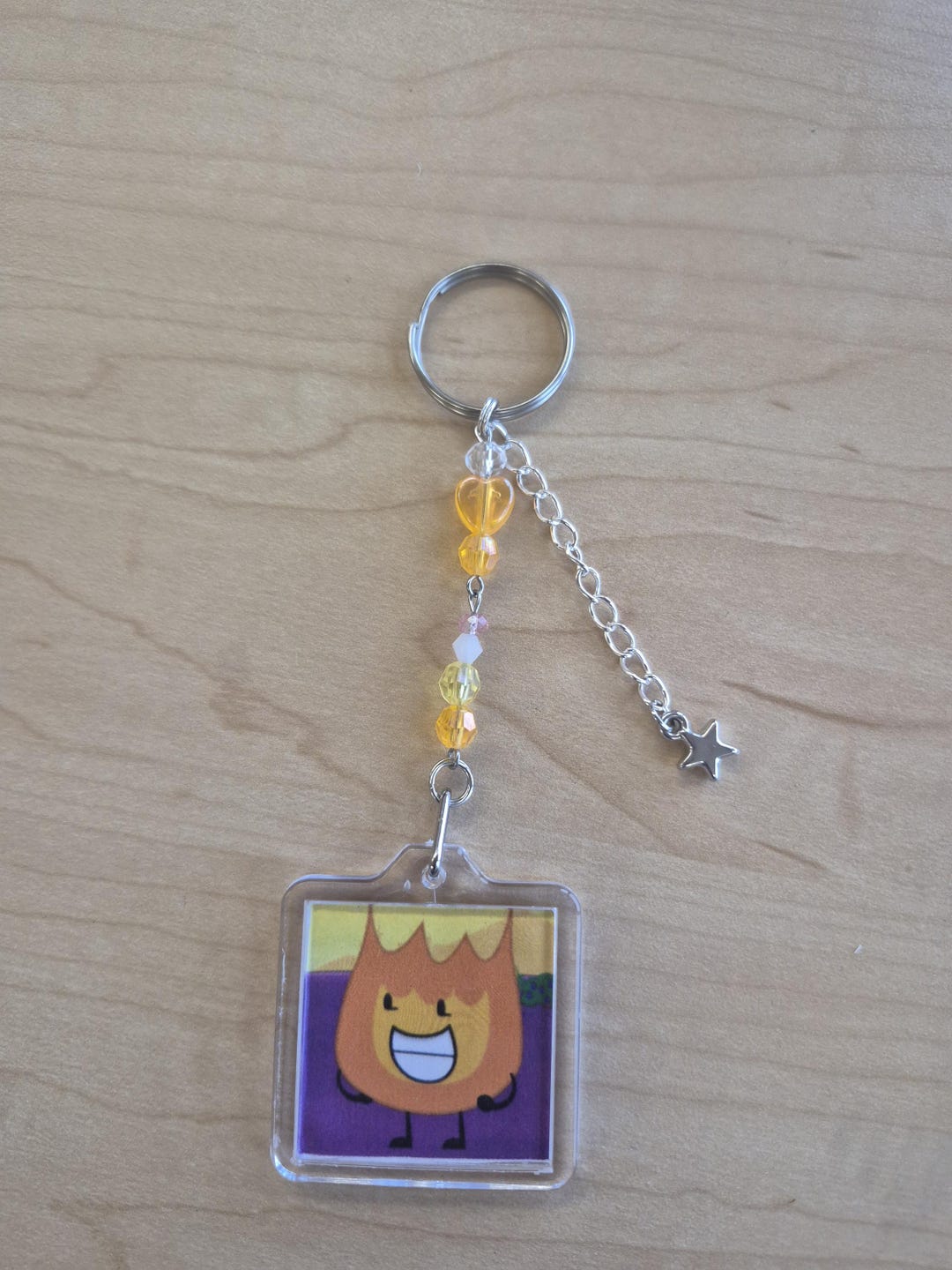 Fiery Bfdi Keychain - Etsy