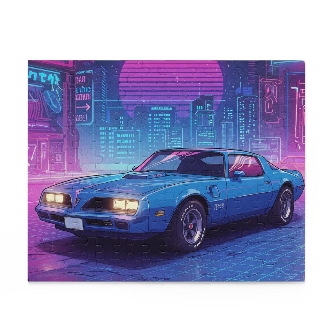 Puzzle, Cyberpunk Pontiac Firebird Gift for Car Lovers, Jigsaw ...