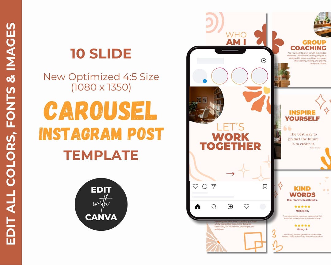 Carousel Post Template Set Instagram - Canva Templates, Social Media ...