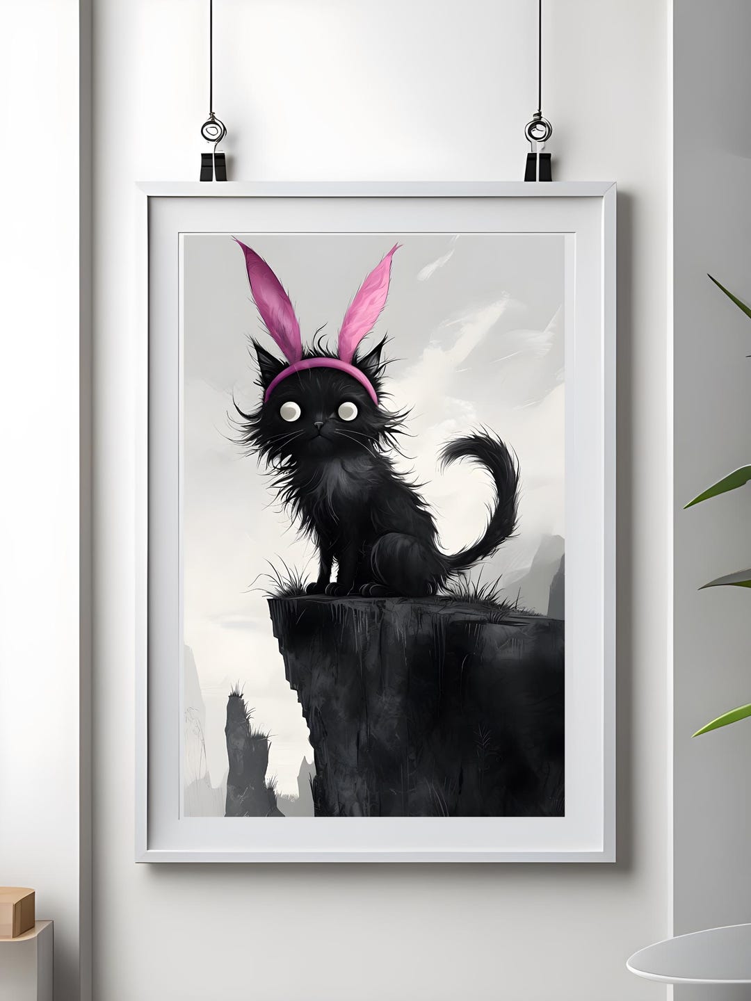 Pastel Goth, Whimsical Feline, Cute but Grumpy, Holiday Cat Decor ...