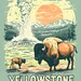 Yellowstone Art, Abstract Art, Digital Print, National Park, Nature ...