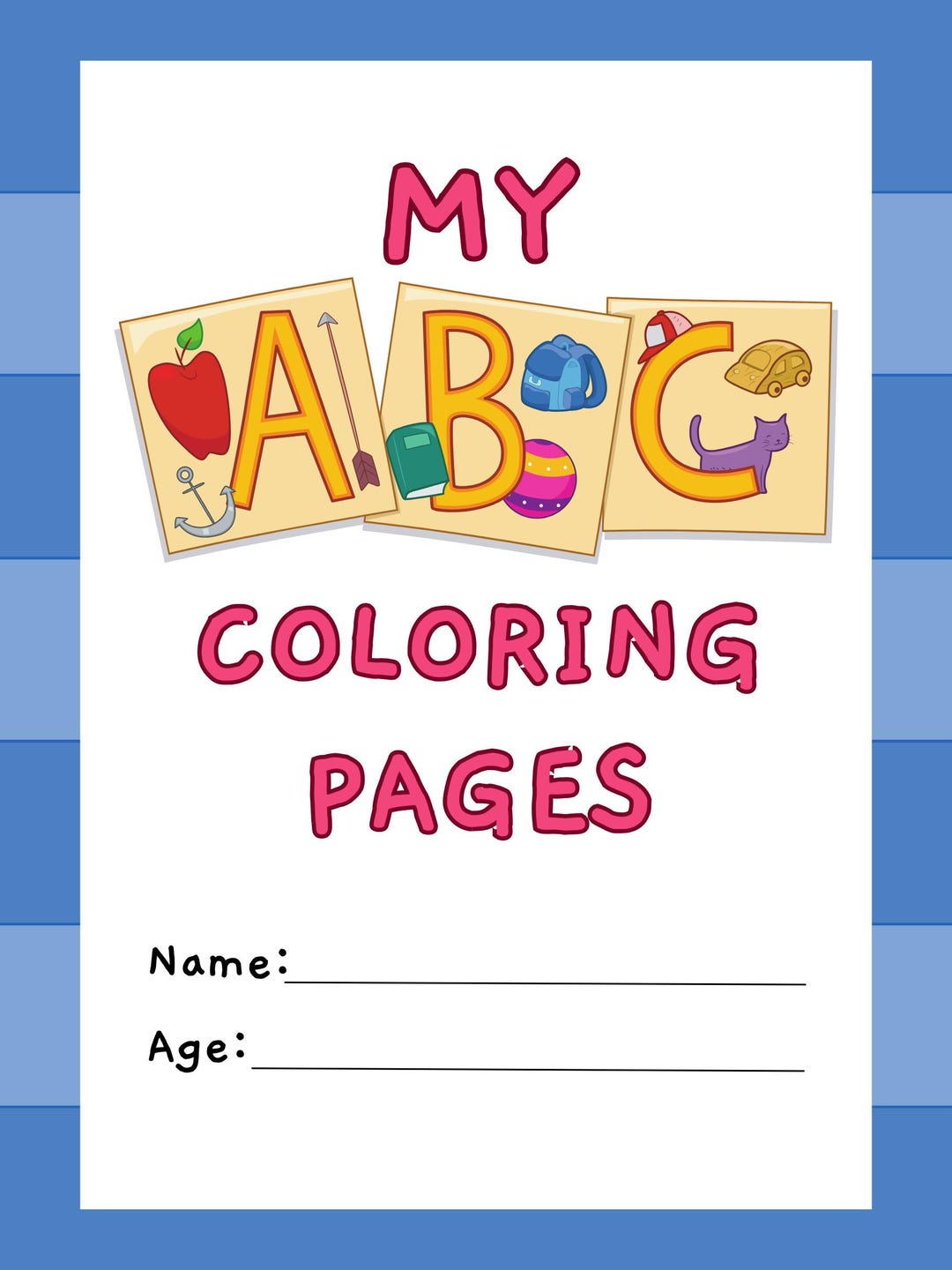 ABC Coloring Book, Alphabet Learning, Kids Activity, Preschool Workbook ...