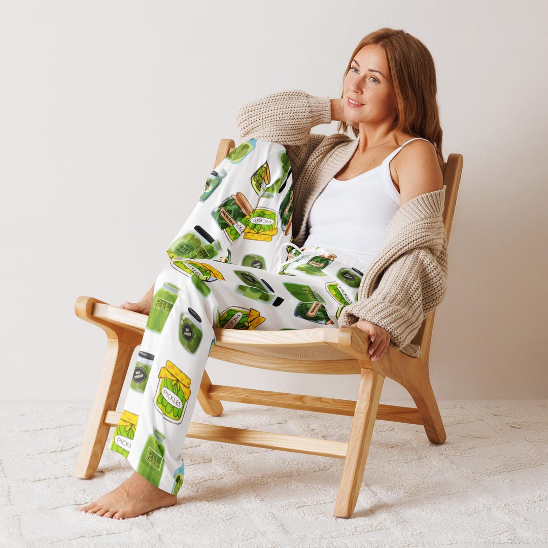 Pickle Pajama Pants – Funny Sleepwear for Dill Lovers With Snack Vibes ...