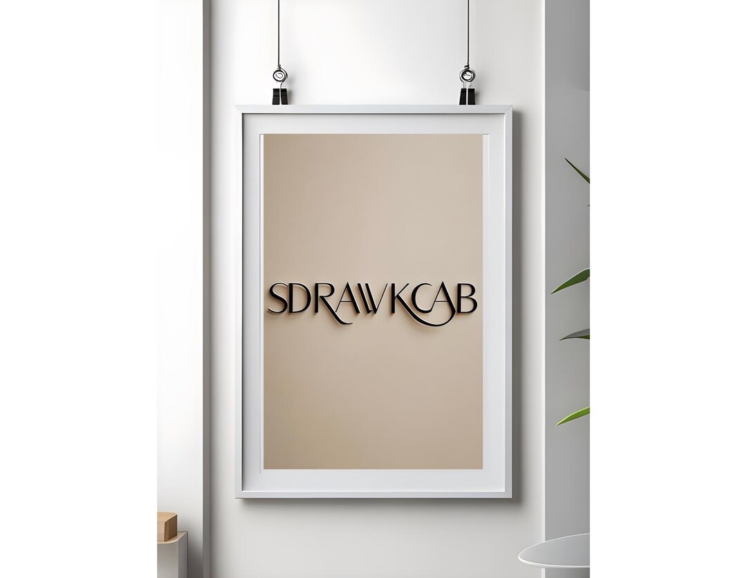 Reverse Text Art, Optical Illusion, Mind Bending Print, Abstract ...